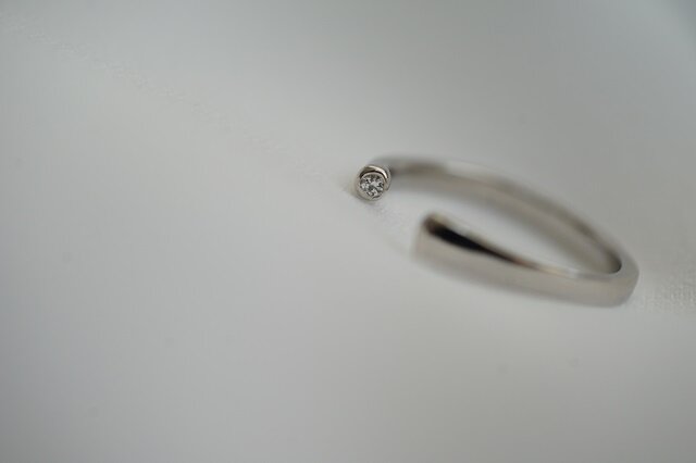 【U for you】Pt900 ripples open ring | iichi ハンドメイド・クラフト作品・手仕事品の通販