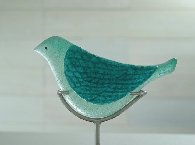鳥のオブジェ[碧翆] | iichi 日々の暮らしを心地よくするハンドメイドやアンティークのマーケットプレイス