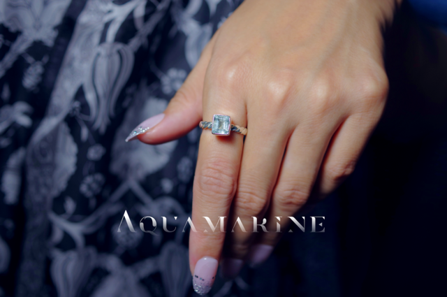 NEW ☆ 新作 ☆『アクアマリン』☆の世界でひとつの天然石リングsilver925 | iichi ハンドメイド・クラフト作品・手仕事品の通販