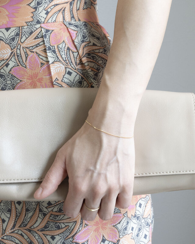 K18 string ブレスレット16cm（サイズオーダー対応商品） | iichi ハンドメイド・クラフト作品・手仕事品の通販