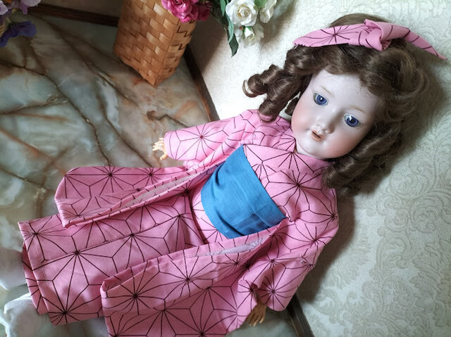ドール背丈60cm前後用 ピンクの浴衣セット | iichi ハンドメイド・クラフト作品・手仕事品の通販