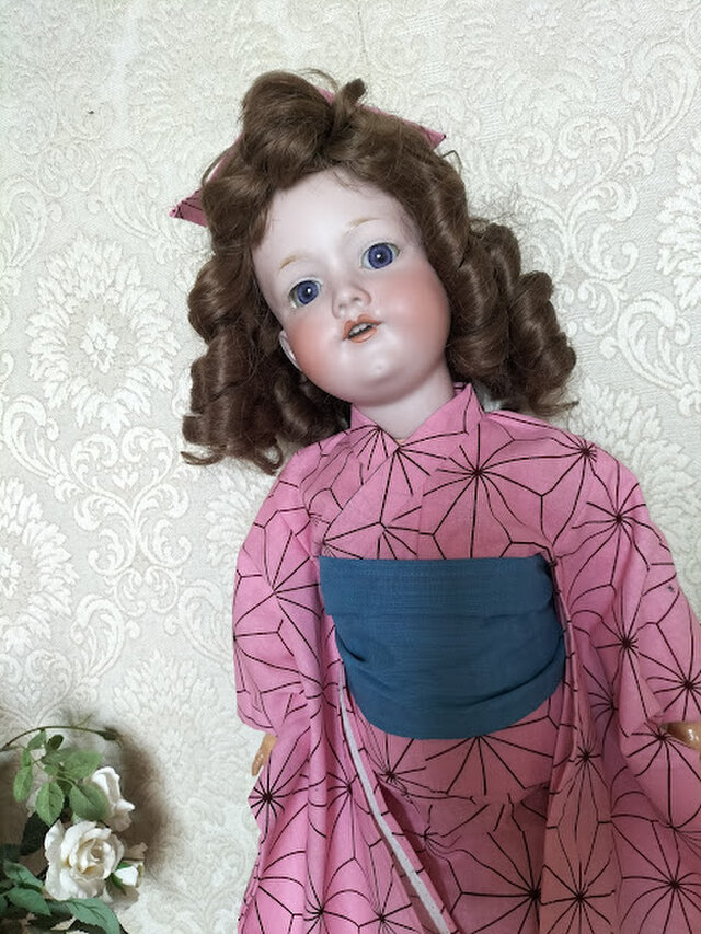 ドール背丈60cm前後用 ピンクの浴衣セット | iichi ハンドメイド・クラフト作品・手仕事品の通販