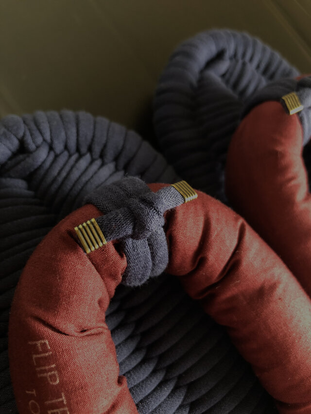 No.171【FLIP TEE FLOP】26cm《PLUS+》上質なJonoJonoを使った布ぞうり ネイビー ボルドー | iichi ハンドメイド・クラフト作品・手仕事品の通販