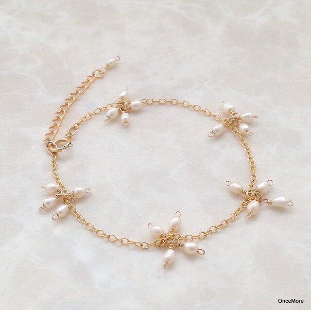 淡水パールのフリンジブレスレット（14kgf） | iichi ハンドメイド・クラフト作品・手仕事品の通販