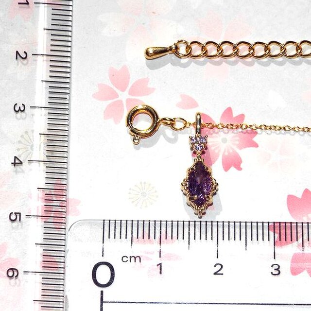 ☆送料無料☆ CZデザイン超極細ネックレス ♯11-1 | iichi ハンドメイド・クラフト作品・手仕事品の通販