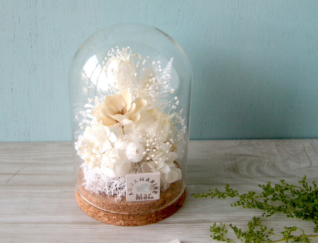 誕生月の天然石 flower dome -white- | iichi ハンドメイド・クラフト作品・手仕事品の通販