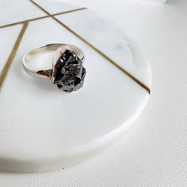 meteorite/隕石リング⑦-#23 | iichi ハンドメイド・クラフト作品・手仕事品の通販