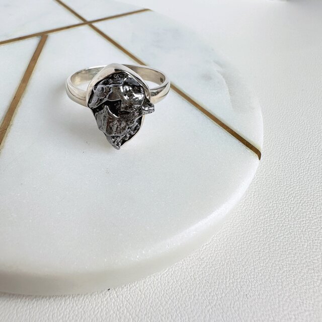 meteorite/隕石リング⑦-#23 | iichi ハンドメイド・クラフト作品・手仕事品の通販
