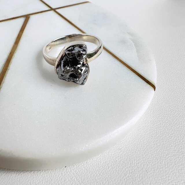 meteorite/隕石リング⑥-#21 | iichi ハンドメイド・クラフト作品・手仕事品の通販