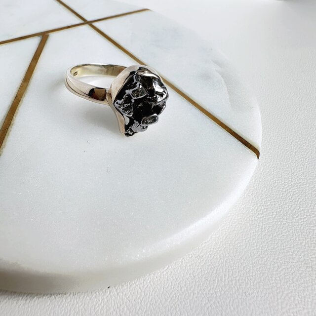 meteorite/隕石リング⑤-#19 | iichi ハンドメイド・クラフト作品・手仕事品の通販