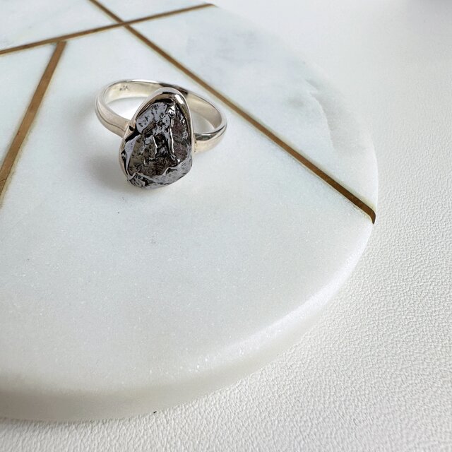 meteorite/隕石リング④-#16 | iichi ハンドメイド・クラフト作品・手仕事品の通販