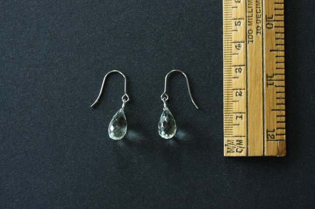 【訳あり】No. 843 グリーンアメジストのピアス | iichi ハンドメイド・クラフト作品・手仕事品の通販