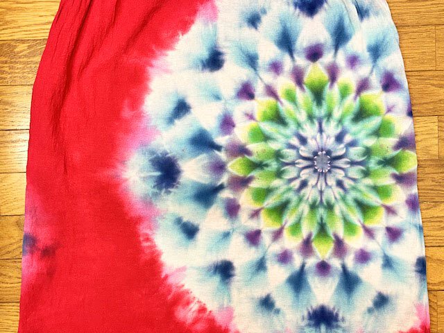 タイダイ染め チュニック ワンピース 優しく美しい華やかな大曼荼羅 HD19-71 | iichi ハンドメイド・クラフト作品・手仕事品の通販