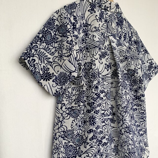 浴衣アロハシャツ Mサイズ | iichi ハンドメイド・クラフト作品・手仕事品の通販