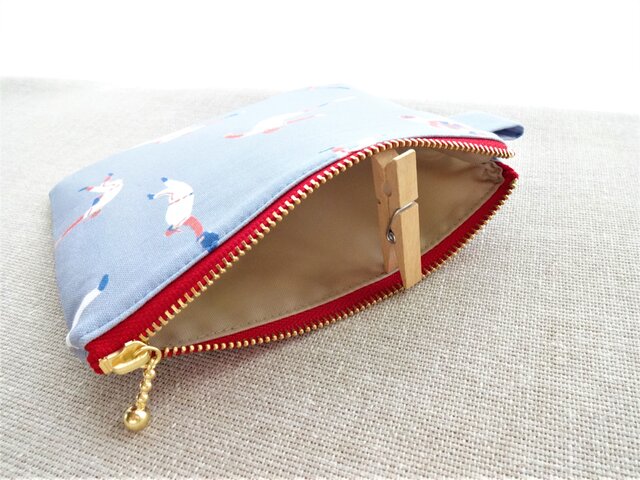 ＊野球3＊フラットポーチ＊ファスナー14cm＊baseball＊ | iichi 日々の暮らしを心地よくするハンドメイドやアンティークのマーケットプレイス