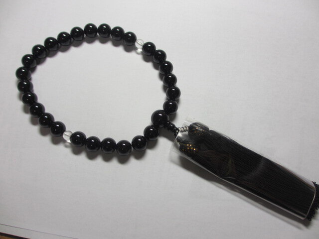 男性用 念珠（数珠）オニキス10.5mm | iichi ハンドメイド・クラフト作品・手仕事品の通販