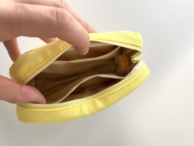 ピースワークポーチ shooting star 005／lemon yellow | iichi ハンドメイド・クラフト作品・手仕事品の通販