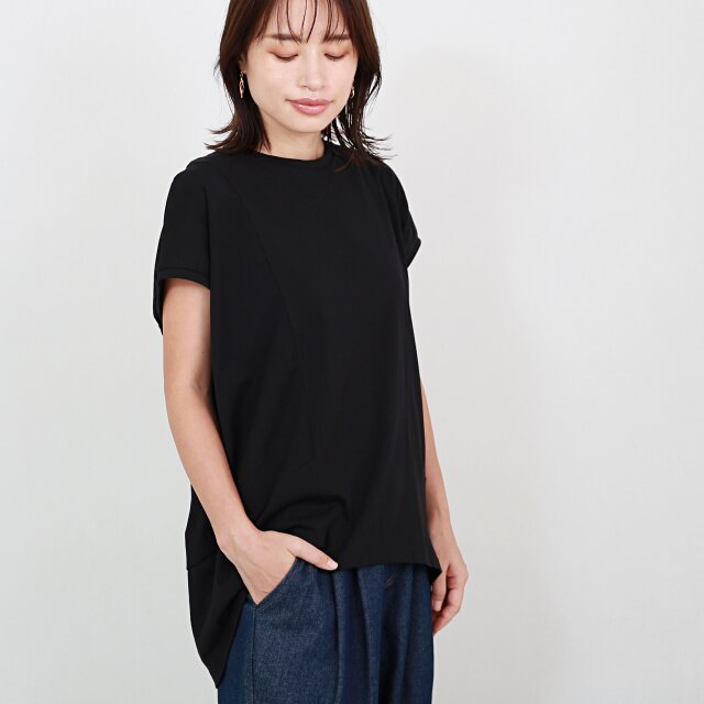 体のラインを拾わない ドルマンスリーブT ブラック 0517BK | iichi ハンドメイド・クラフト作品・手仕事品の通販