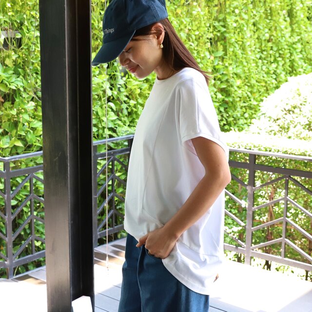 体のラインを拾わない ドルマンスリーブT ホワイト 0517WH | iichi ハンドメイド・クラフト作品・手仕事品の通販