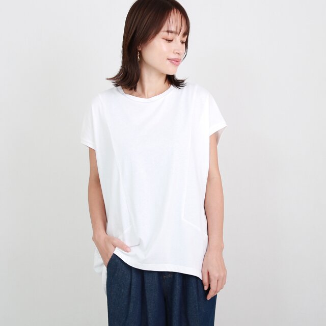 体のラインを拾わない ドルマンスリーブT ホワイト 0517WH | iichi ハンドメイド・クラフト作品・手仕事品の通販