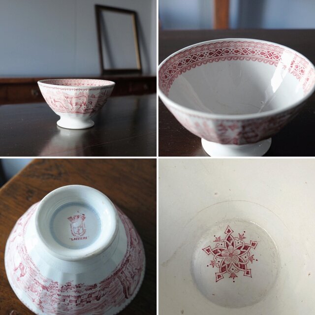 サンタマン LAITIERE 酪農家 カフェオレ ボウル φ16cm アンティーク 050669 | iichi 日々の暮らしを心地よくするハンドメイドやアンティークのマーケットプレイス