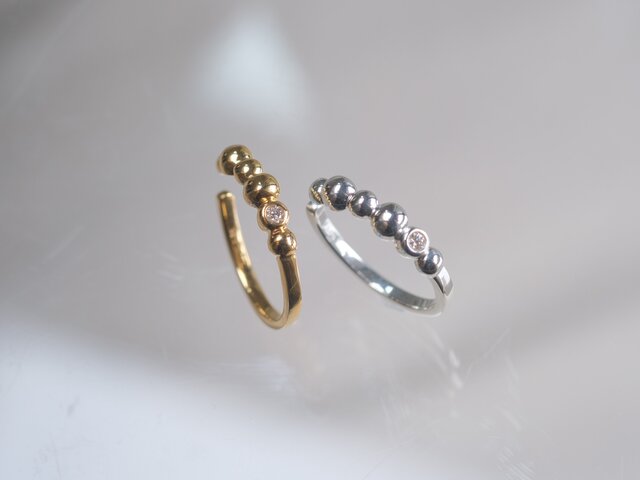 Diamond Tenging 2WAY ring ダイヤモンドリング シルバー イヤーカフ silver925 | iichi 日々の暮らしを心地よくするハンドメイドやアンティークの ...