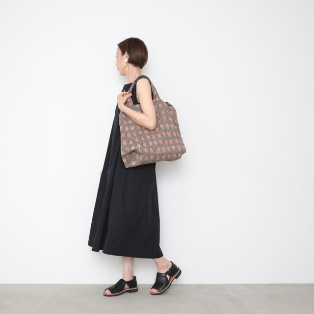 夏のお出かけセット4 / kamisun one piece black and kinchaku bag | iichi ハンドメイド ...