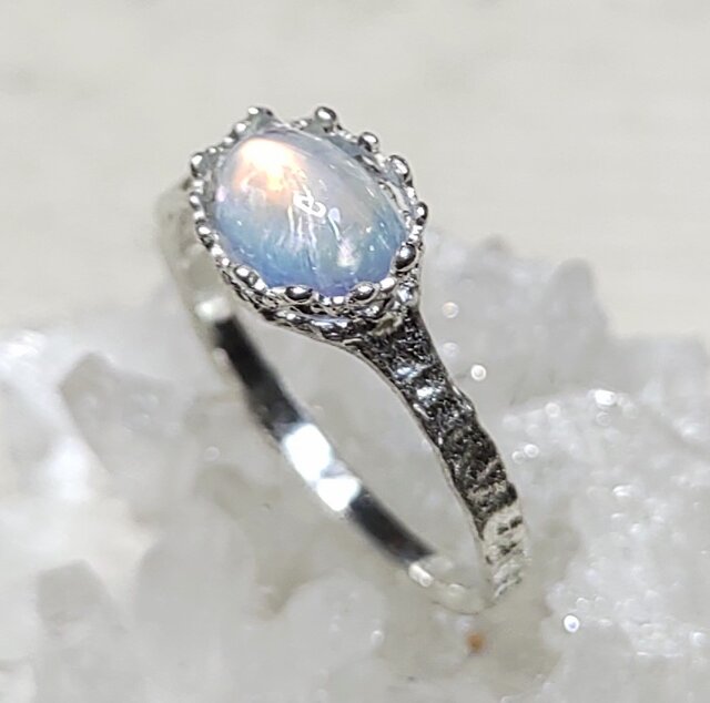 rainbow moon＊925 lace ring | iichi ハンドメイド・クラフト作品・手仕事品の通販