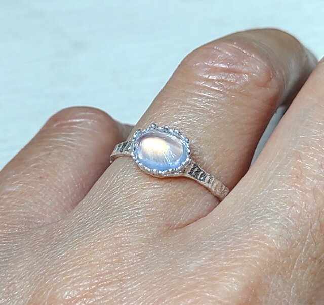 rainbow moon＊925 lace ring | iichi ハンドメイド・クラフト作品・手仕事品の通販