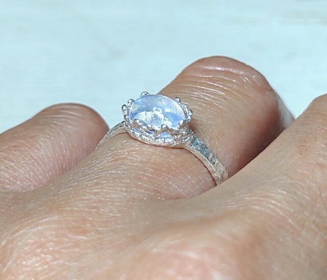 rainbow moon＊925 lace ring | iichi ハンドメイド・クラフト作品・手仕事品の通販