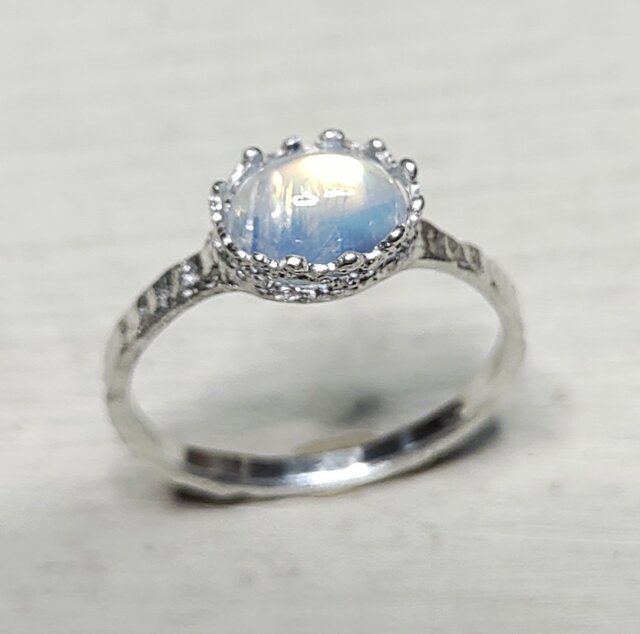 rainbow moon＊925 lace ring | iichi ハンドメイド・クラフト作品・手仕事品の通販