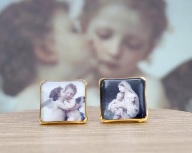 ファーストキス〔ピアス/イヤリング〕ブグロー：16mm | iichi ハンドメイド・クラフト作品・手仕事品の通販