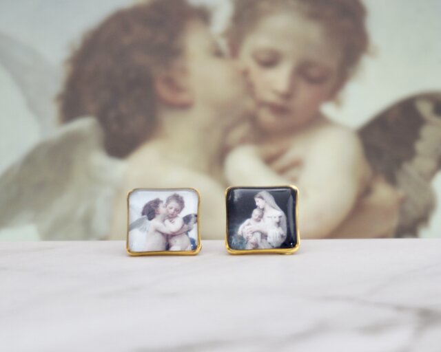 ファーストキス〔ピアス/イヤリング〕ブグロー：16mm | iichi ハンドメイド・クラフト作品・手仕事品の通販