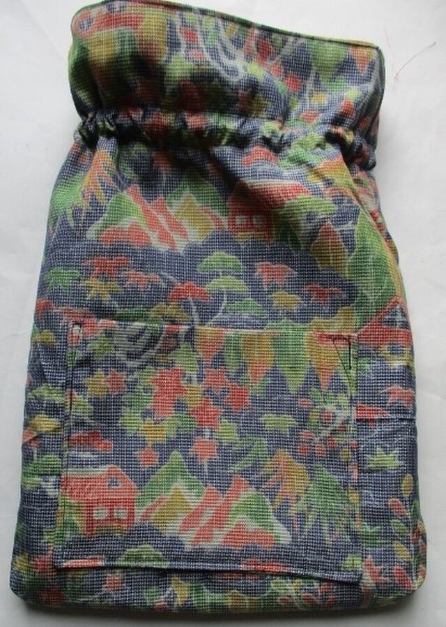 7190 花柄の振袖で作った巾着袋 ＃送料無料 | iichi ハンドメイド・クラフト作品・手仕事品の通販