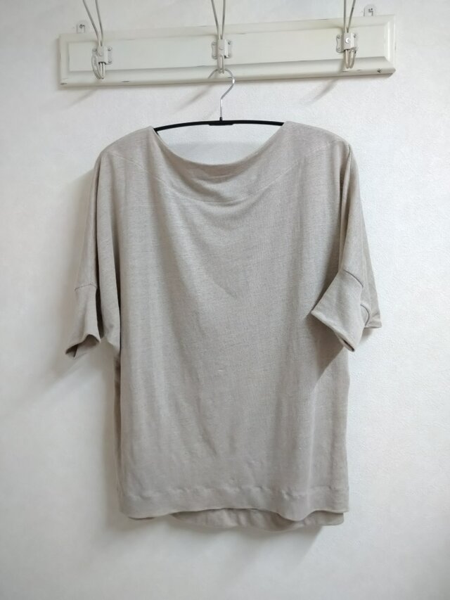 涼しげに麻ニットのドルマンスリーブ。VPO-125 | iichi ハンドメイド・クラフト作品・手仕事品の通販