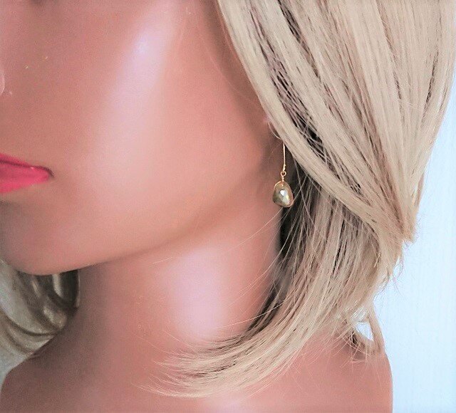 シトリンのピアス 16kgp | iichi ハンドメイド・クラフト作品・手仕事品の通販