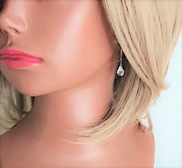 クリスタルのピアス 16kgp | iichi ハンドメイド・クラフト作品・手仕事品の通販