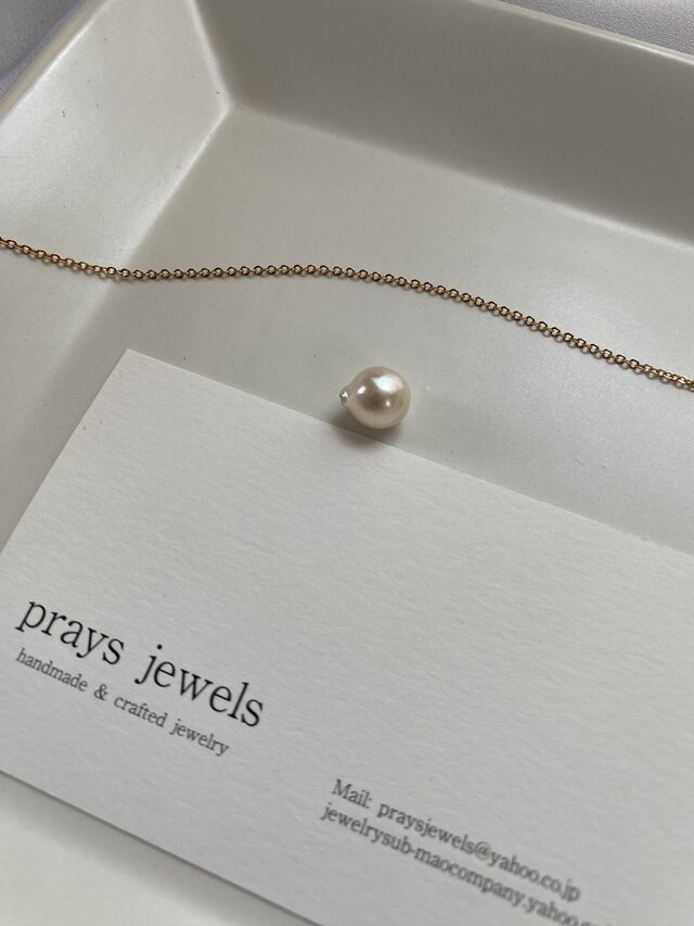 【スルーネックレスに】アコヤバロックドロップルース 8～10.5mm | iichi ハンドメイド・クラフト作品・手仕事品の通販