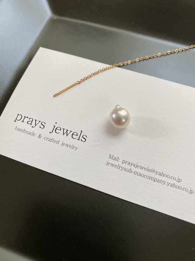 【スルーネックレスに】アコヤバロックドロップルース 8～10.5mm | iichi ハンドメイド・クラフト作品・手仕事品の通販