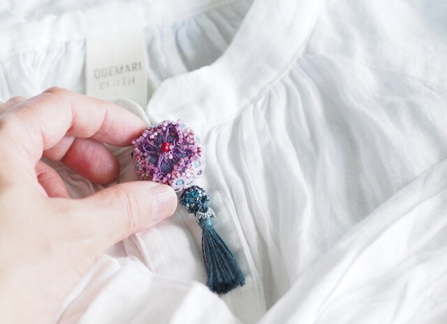 Lilacの胸飾 タッセル - circle - | iichi ハンドメイド・クラフト作品・手仕事品の通販