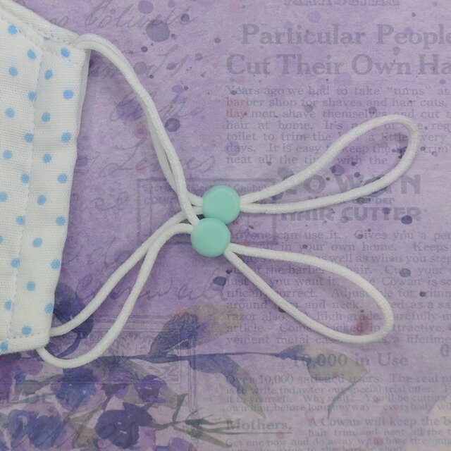 う265 Wガーゼ♪ドット柄☆立体マスク | iichi ハンドメイド・クラフト作品・手仕事品の通販