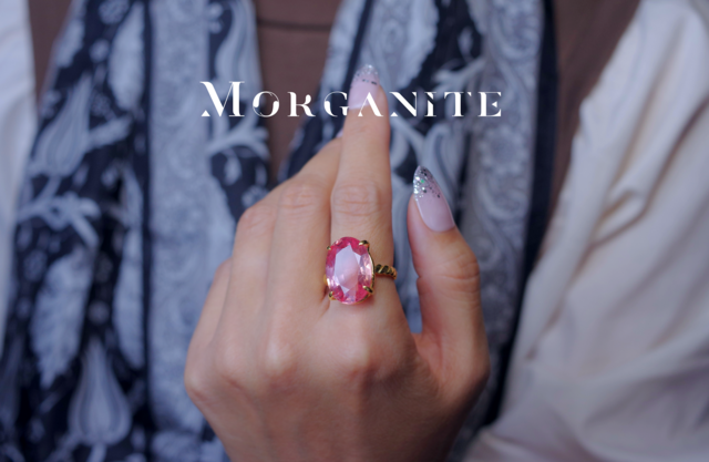 新作 ☆『Morganite』☆の世界でひとつの天然石リングsilver925 + k18コーティング | iichi ハンドメイド・クラフト作品・手仕事品の通販