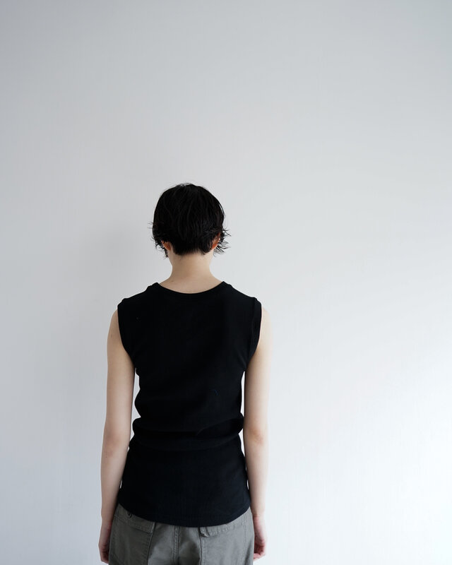 ヘビーフライスコットン/tank top /black | iichi 日々の暮らしを心地よくするハンドメイドやアンティークのマーケットプレイス