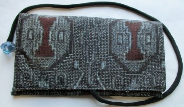 7194 色大島紬の着物で作った和風財布・ポーチ＃送料無料 | iichi ハンドメイド・クラフト作品・手仕事品の通販