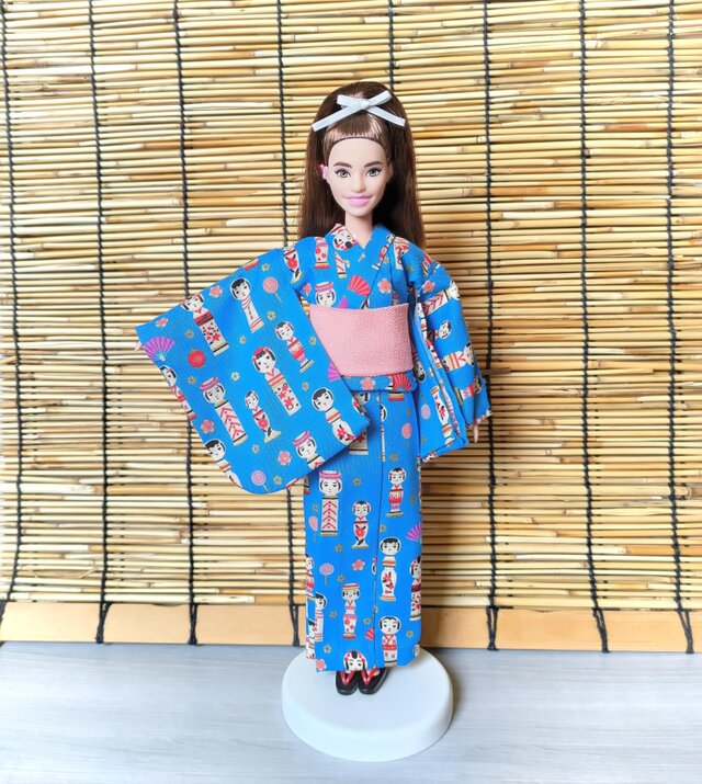 「空飛ぶこけし」28～30cmドール浴衣 | iichi ハンドメイド・クラフト作品・手仕事品の通販