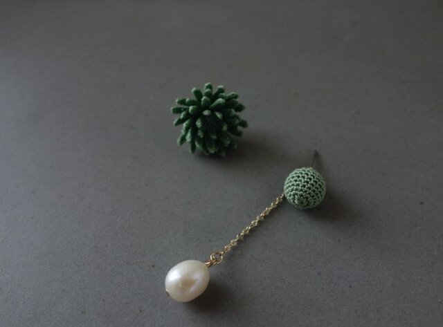 Ohana & pearl / Grayish Green | iichi ハンドメイド・クラフト作品・手仕事品の通販