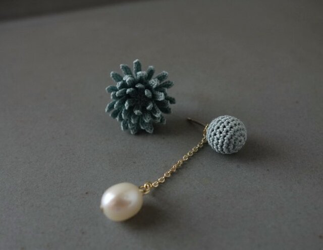 Ohana & pearl / mist green | iichi ハンドメイド・クラフト作品・手仕事品の通販