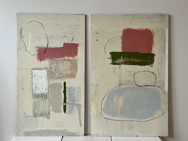 現代アート【原画】Roimos art 油絵 オーナメント 絵画 壁掛け 抽象画 インテリア ナチュラル 個性的 | iichi ハンドメイド ...