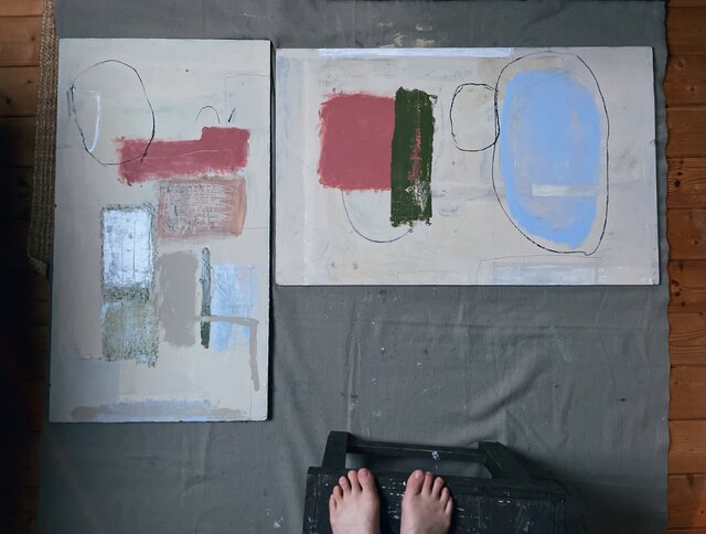 現代アート【原画】Roimos art 油絵 オーナメント 絵画 壁掛け 抽象画 インテリア ナチュラル 個性的 | iichi ハンドメイド ...