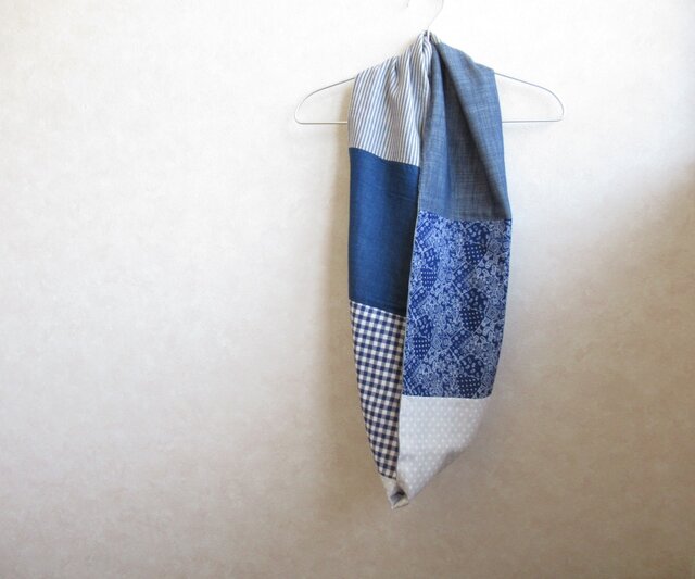 パッチワークのスヌード ダブルガーゼ 36 | iichi 日々の暮らしを心地よくするハンドメイドやアンティークのマーケットプレイス